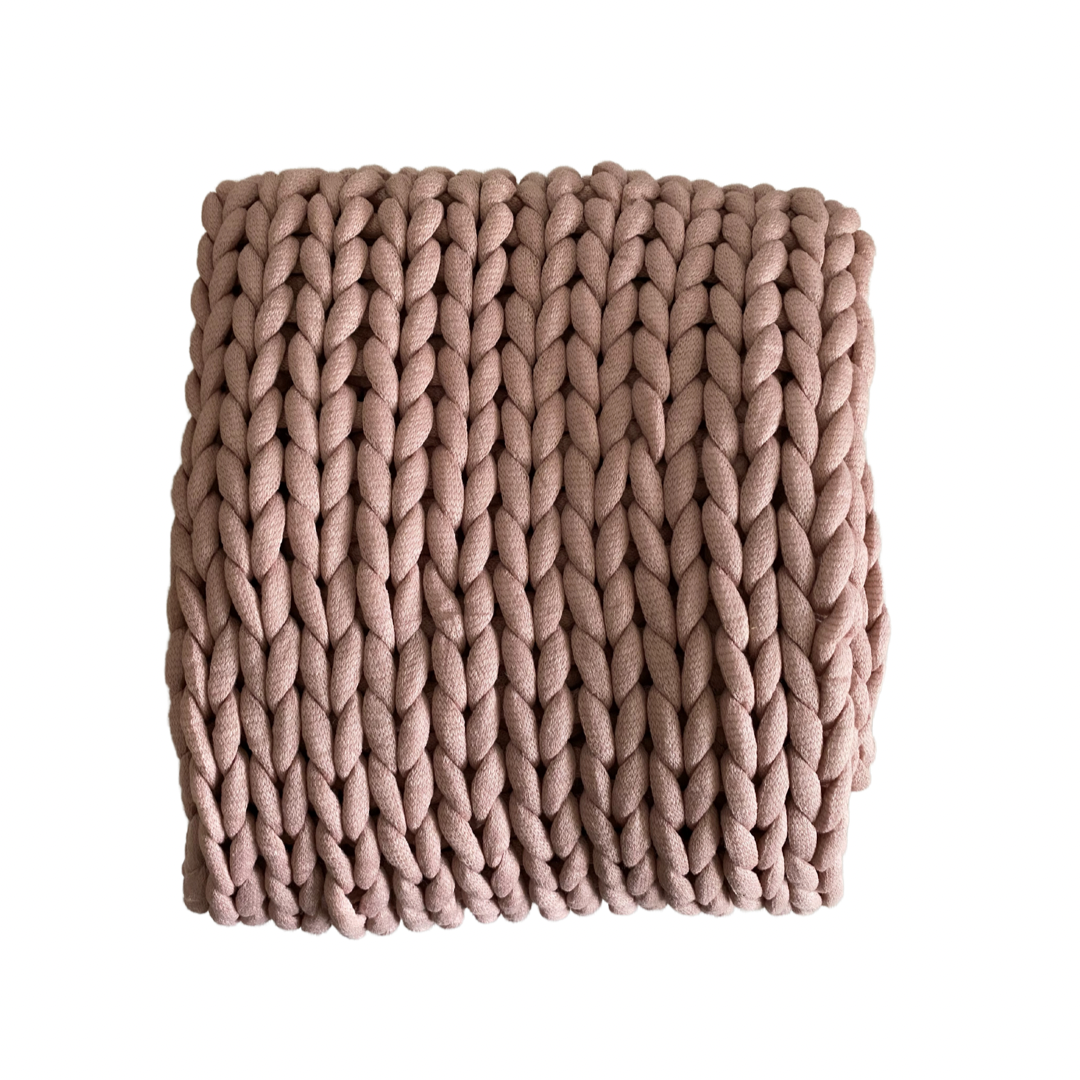Dusty Rose Chunky Knit Throw – Indie Home Shop